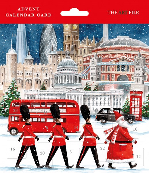 London Christmas Advent Calendar Card By The Art File - Vibrant Home