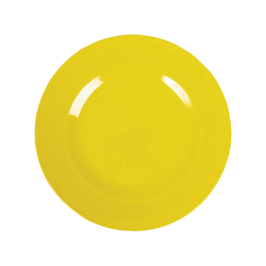 Yellow Melamine Side Plate or Kids Plate Rice DK - Vibrant Home