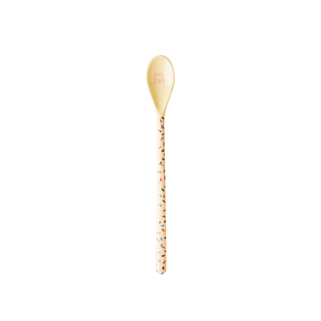 Long Handle Melamine Latte Spoons Dancing Legs Prints Rice DK - Vibrant ...