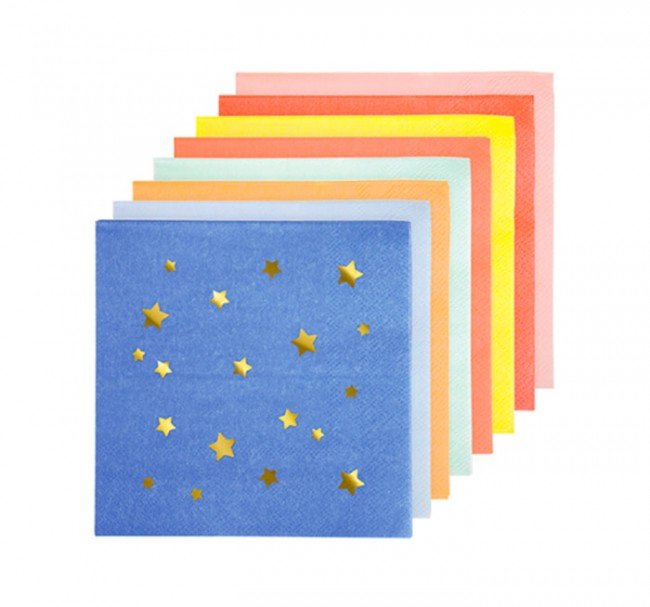 Jazzy Star Small Paper Napkins By Meri Meri - Vibrant Home