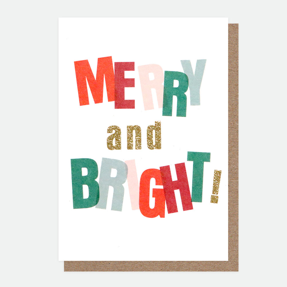 Merry & Bright Christmas Small Cards Pack of 10 Caroline Gardner ...