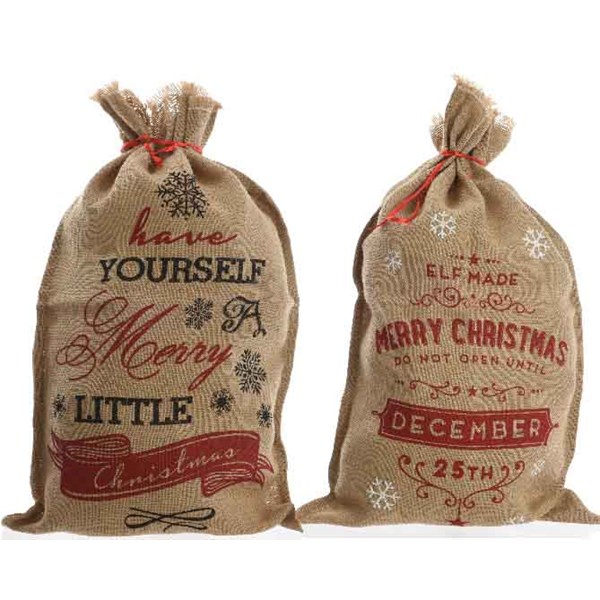 Christmas Hessian Santa Sacks - Vibrant Home