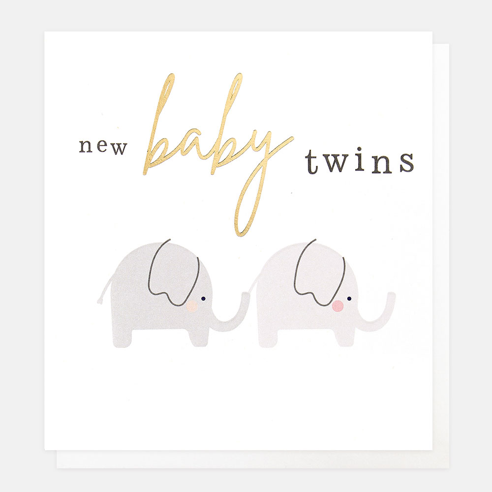 New Baby Twins Card By Caroline Gardner - Vibrant Home