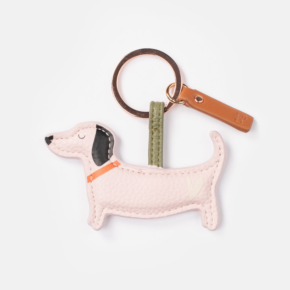 Sausage Dog Shaped Keyring By Caroline Gardner - Vibrant Home