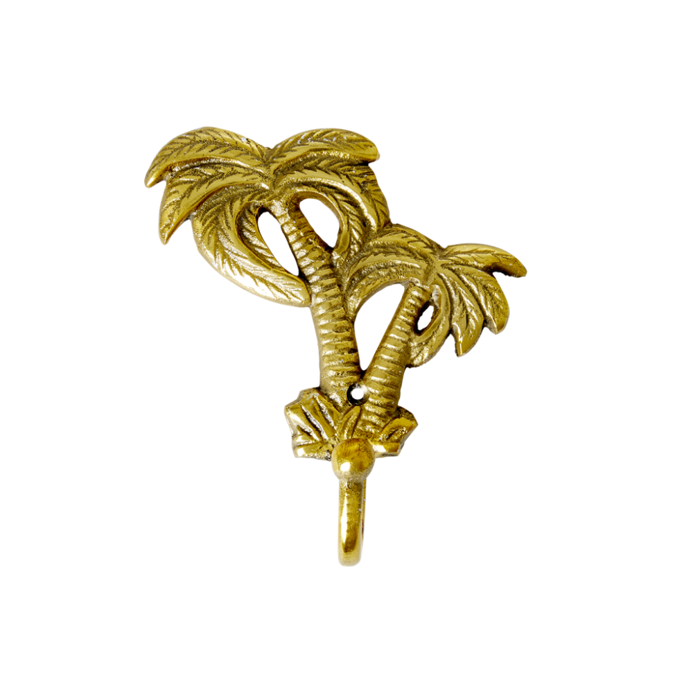 Palm Tree Shaped Brass Coat Hook By Rice DK - Vibrant Home