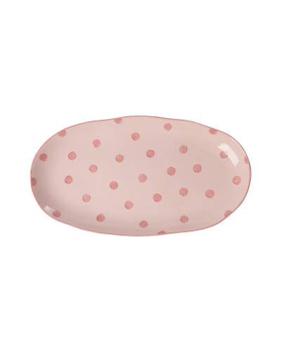 Pink Handmade Ceramic Serving Platter By Rice, with a Coral Coloured ...
