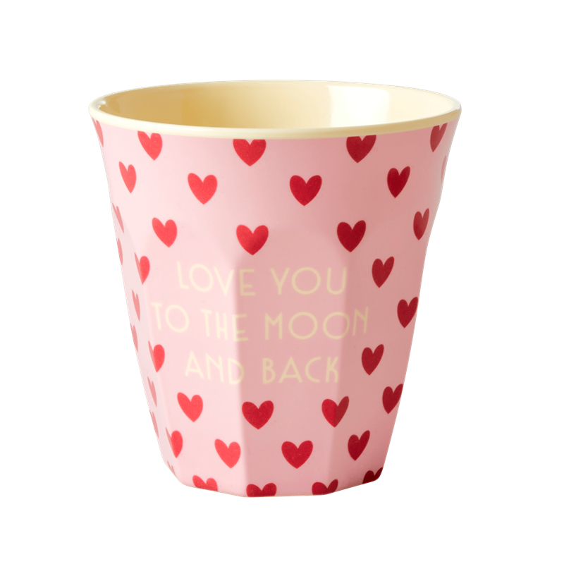 Pink Heart Print Melamine Cup By Rice DK - Vibrant Home
