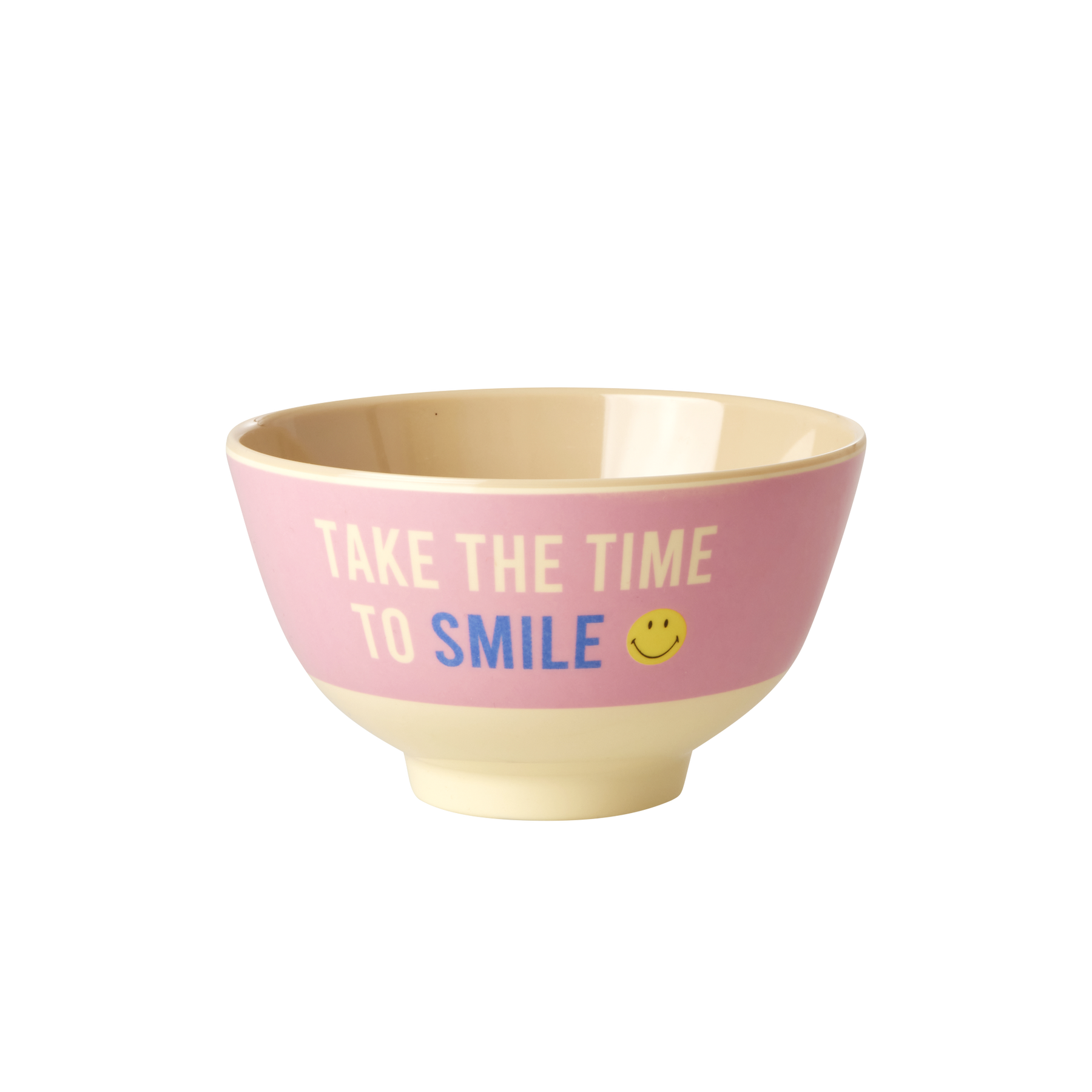 Small Pink Smile Print Melamine Bowl By Rice DK, use for breakfast and ...