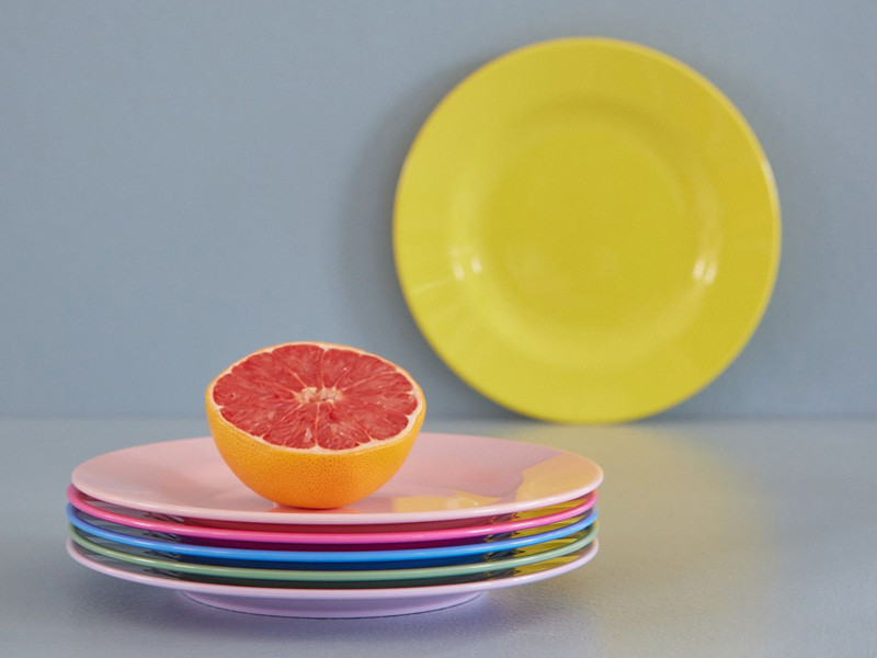 Set of 6 Colourful Melamine Side Plates Flower Me Happy Collection By ...