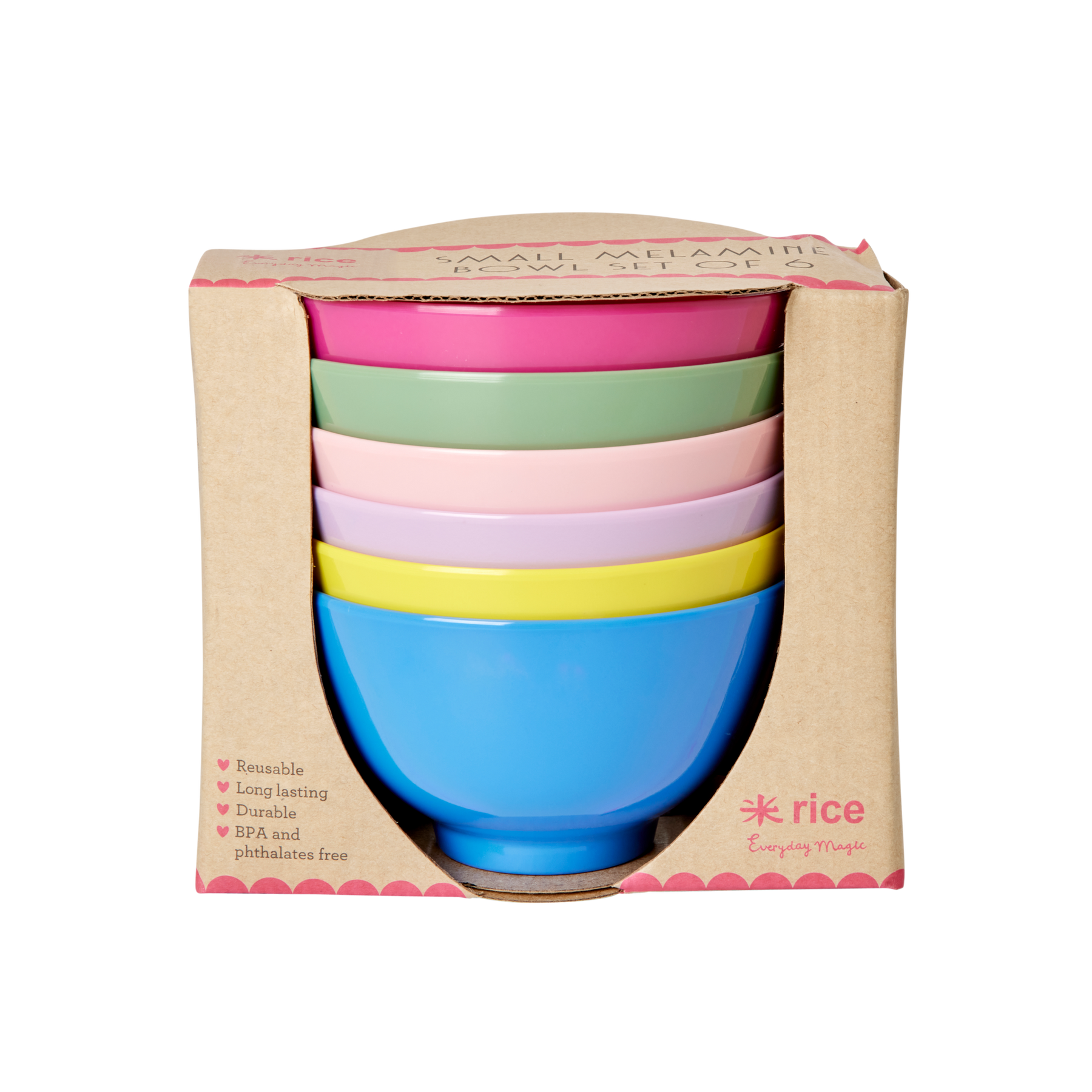 Set of 6 Small Melamine Bowls By Rice DK In Bright Summer Colours ...