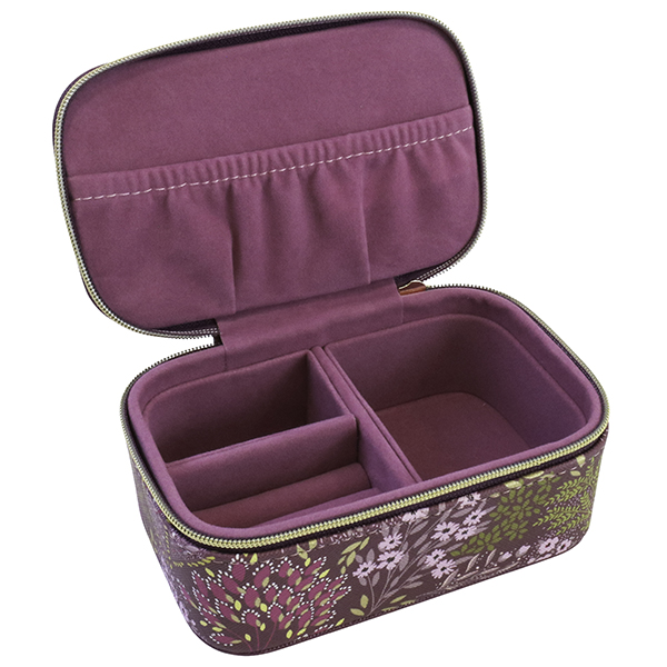 Plum Songbird Print Jewellery Case Sara Miller London - Vibrant Home