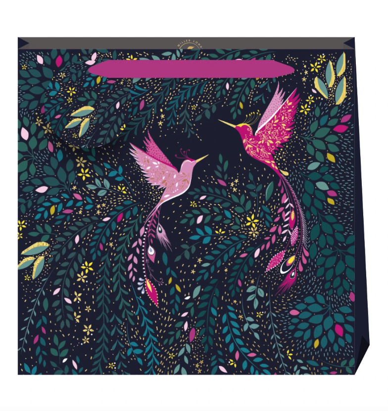 Hummingbird Paradise Print Large Gift Bag By Sara Miller London ...