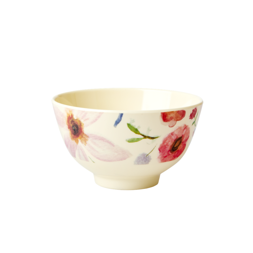Selmas Flower Print Small Melamine Bowl By Rice DK - Vibrant Home