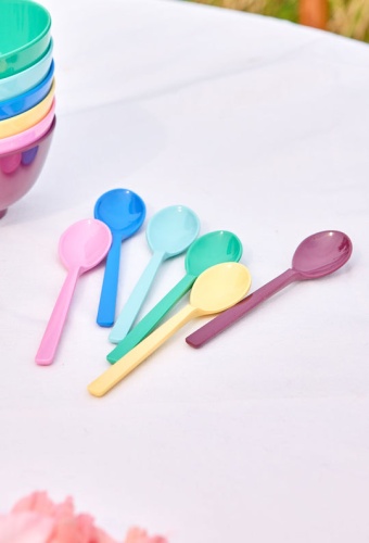 Set of 6 Melamine Teaspoon Show Your Colors Collection By Rice ...