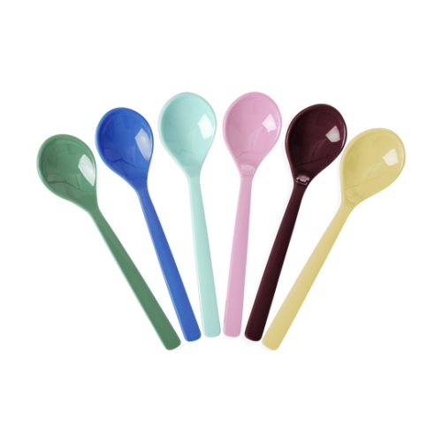 Set of 6 Melamine Teaspoon Show Your Colours Collection By Rice ...