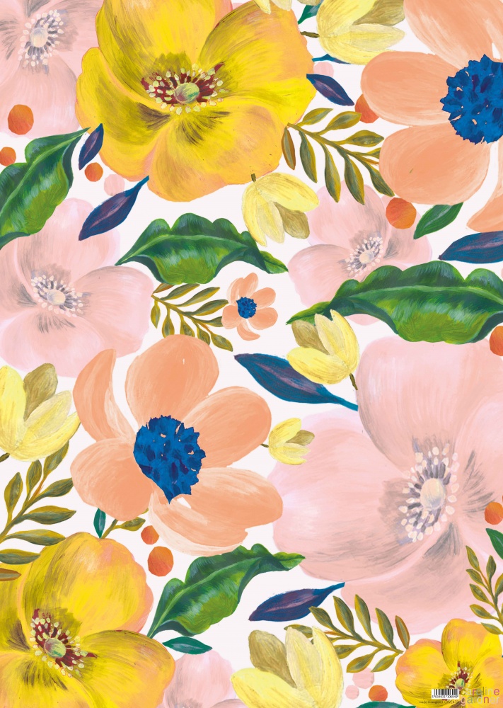 Spring Floral Wrapping Paper By Caroline Gardner - Vibrant Home
