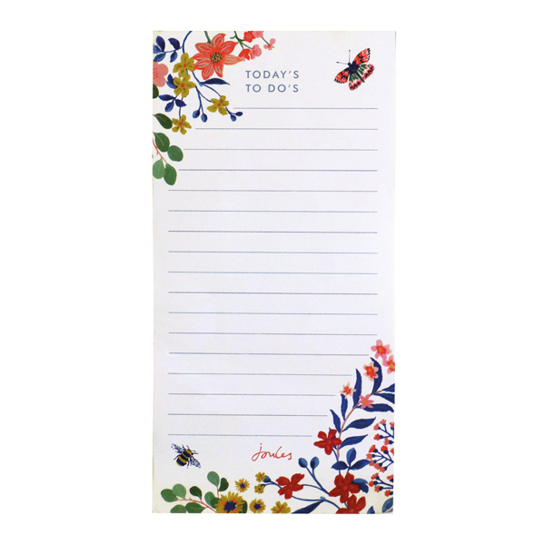 Floral Print List Pad from the Joules Collection - Vibrant Home