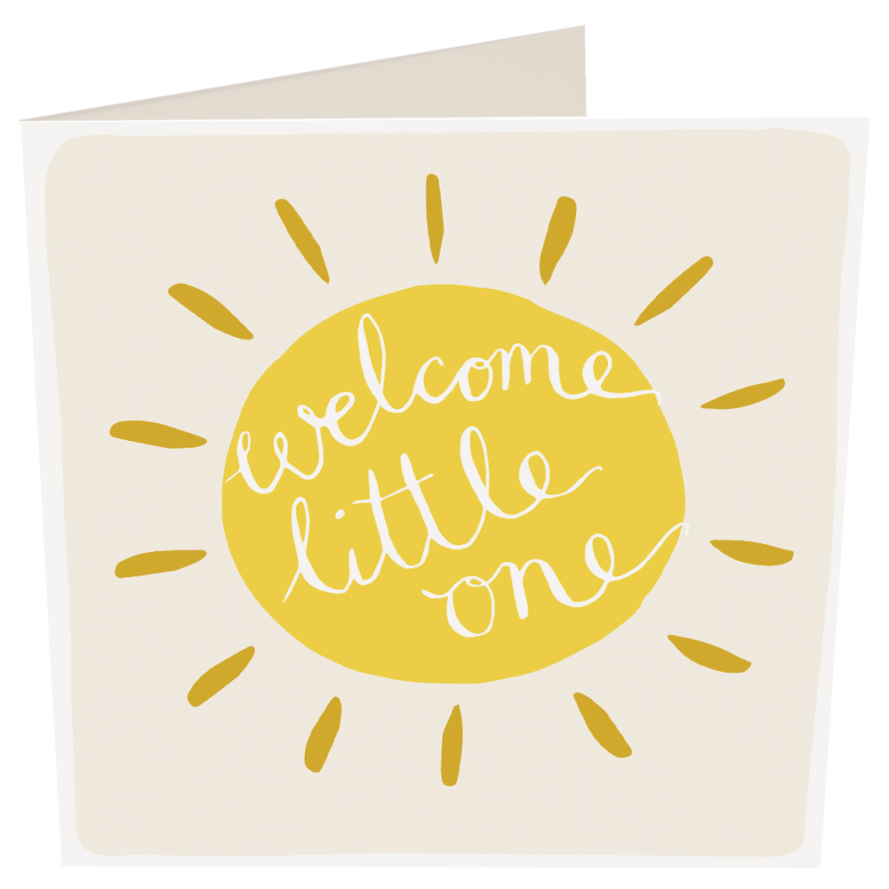 Welcome Little One New Baby Card By Caroline Gardner - Vibrant Home