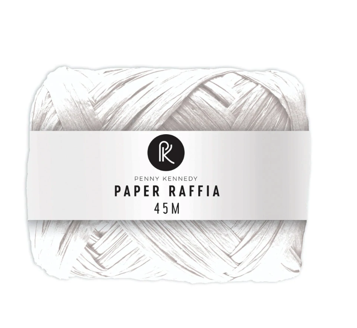 White Paper Raffia Ribbon By Penny Kennedy - Vibrant Home