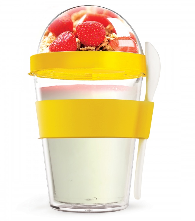 YO2GO Yellow Reusable Yogurt To Go Container - Vibrant Home