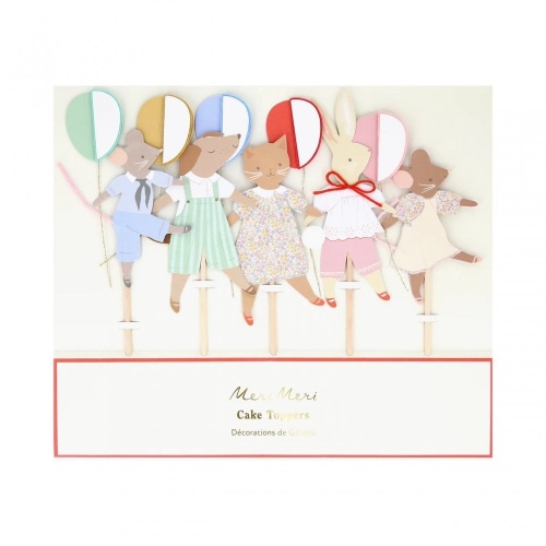 Animal Friends Cake Toppers By Meri Meri - Vibrant Home
