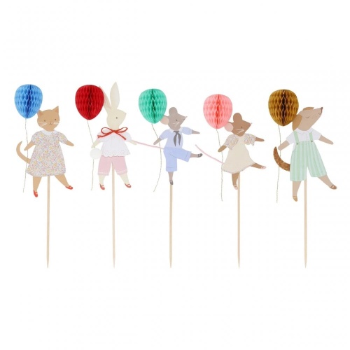 Animal Friends Cake Toppers By Meri Meri - Vibrant Home
