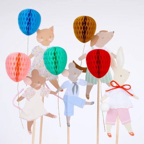 Animal Friends Cake Toppers By Meri Meri - Vibrant Home