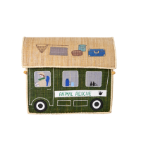 Colourful Childrens Raffia Toy Storage Baskets by Rice DK - Vibrant Home