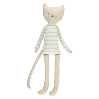 Knitted Cat Christmas Hanging Decoration by Meri Meri - Vibrant Home